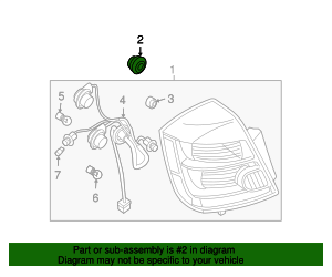 2003-2012 Nissan Combo Lamp Assembly Grommet 76848-54C00 | Nissan Parts ...