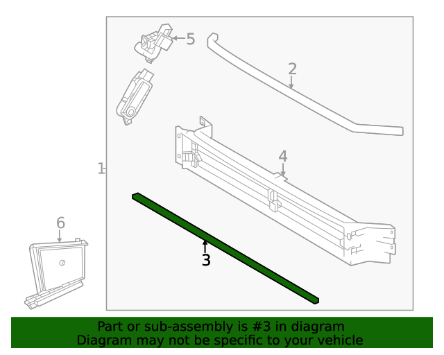 2021-2024 Toyota Shutter Assembly Lower Seal 53156-0R170 | Toyota Parts ...