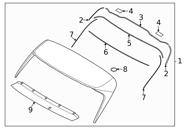2021-2024 Genesis GV80 Spoiler Assembly Rear 87210-T6000-UYH | OEM ...