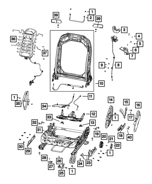 Front Seats - Adjusters, Recliners, Shields and Risers for 2021 Jeep ...