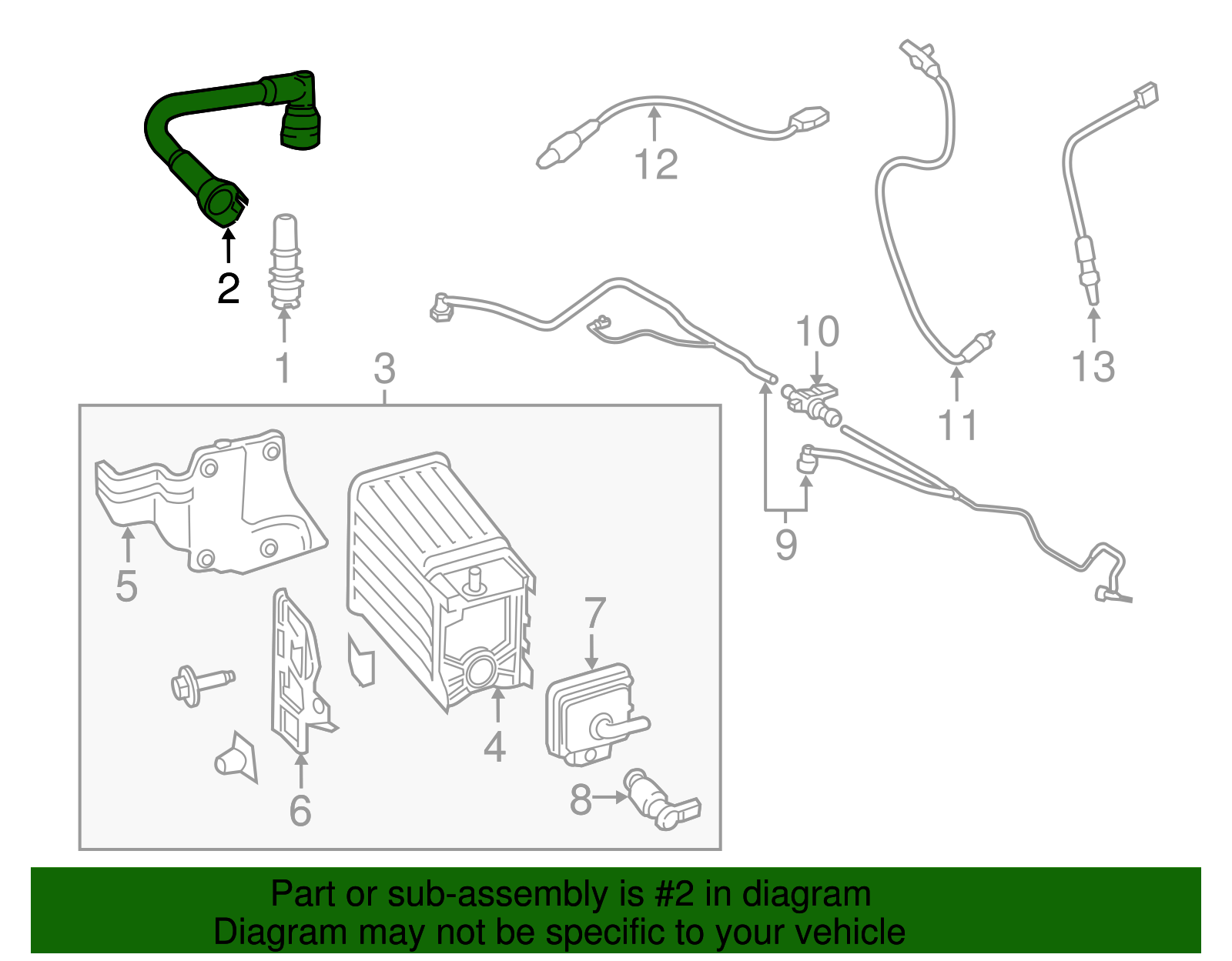 KCV-268 - Motorcraft™ PCV Valve Hose 2013-2024 Ford | Ford Parts Direct