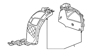 2013-2016 Chevrolet Driver Side Front Wheelhouse Liner 23401038 GM ...