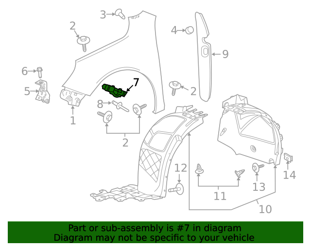 22986141 - Passenger Side Front Bumper Fascia Outer Support 2013-2016 ...