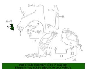 2013-2016 Chevrolet Front Driver Side Fender Front Lower Bracket ...