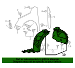 2013-2016 Chevrolet Driver Side Front Wheelhouse Liner 23401038 GM ...