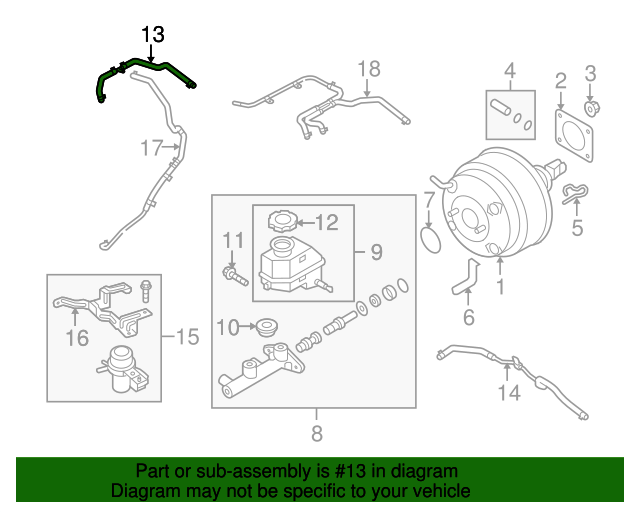 2013-2014 Hyundai Genesis Coupe Vacuum Hose 59130-2M820 | QuirkParts