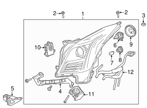 2013-2017 Cadillac XTS Daytime Running Light Diode 22791374 GM ...