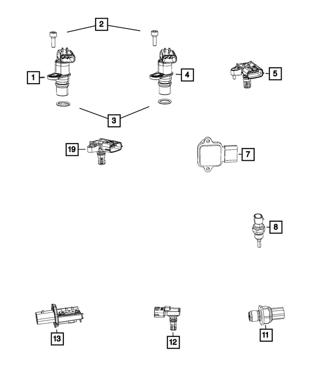 2019-2021 Ram Pressure And Temperature Sensor 68447684AA | QuirkParts