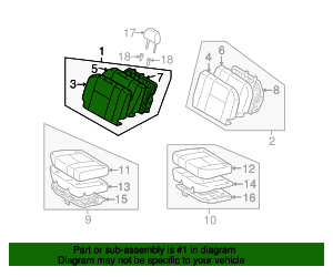 Genuine Toyota Seat Back Assembly part# 79340-60720-E0 for 1998-2002 ...
