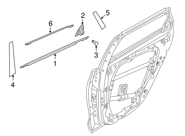 2018-2020 Hyundai Elantra GT Frame Molding 83860-G3010 | Hyundai OEM ...