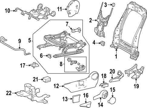 Driver Seat Components for 2021 Toyota RAV4 | Toyota Parts Center