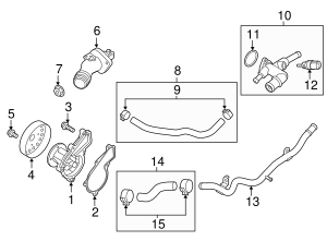 Genuine Thermostat Outlet for 2017-2021 Hyundai | Part# 25500-2E085 ...