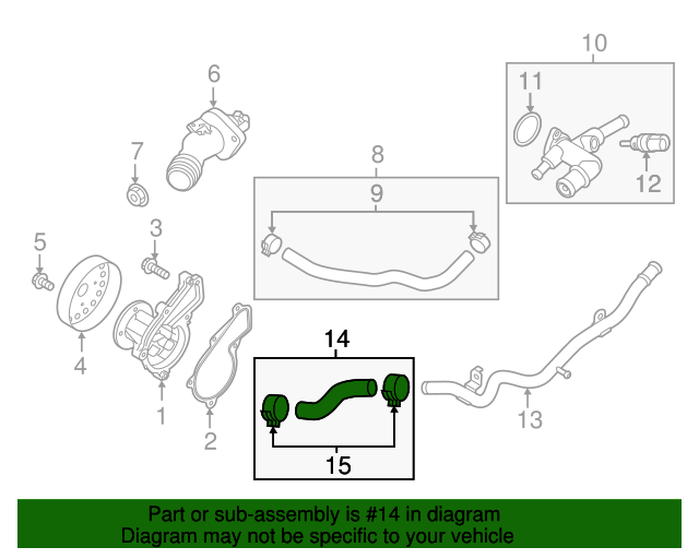 2011-2021 Hyundai Engine Coolant Hose 25480-2E000 | OEM Parts Online