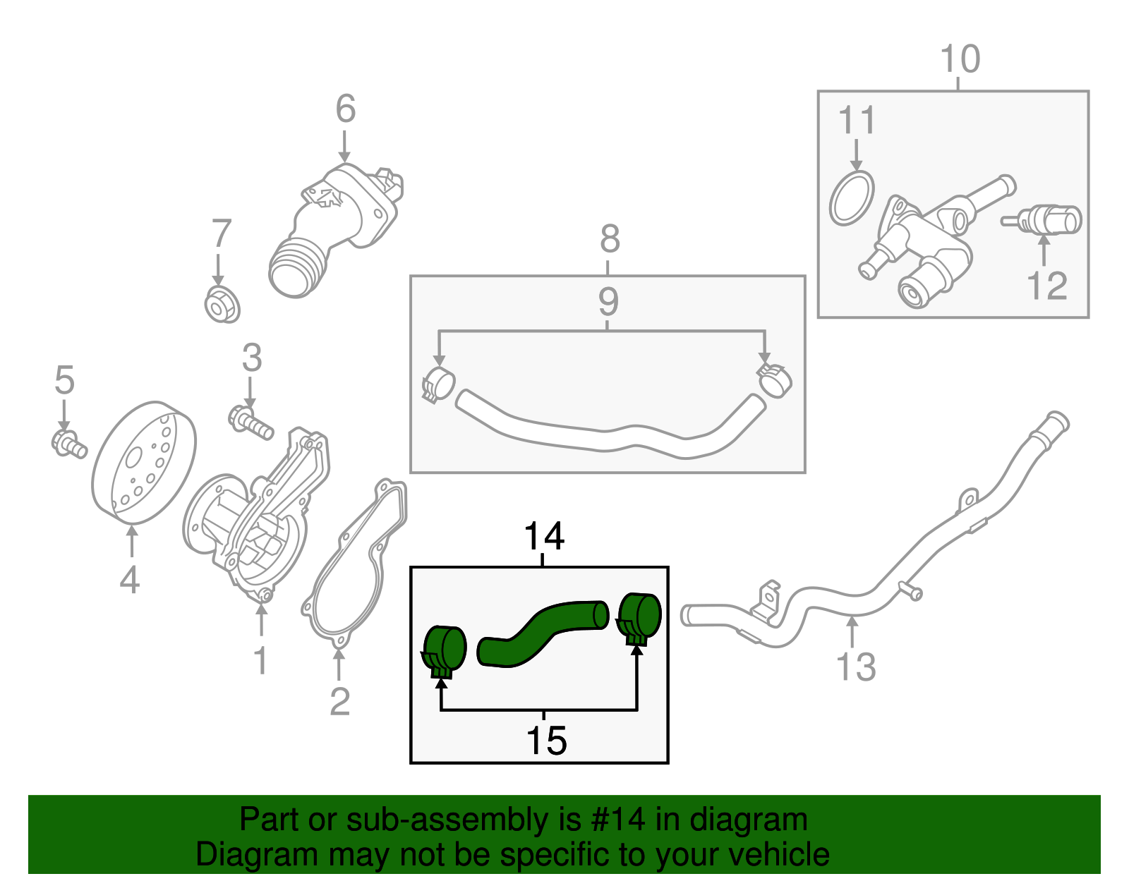 2011-2021 Hyundai Engine Coolant Hose 25480-2E000 | OEM Parts Online