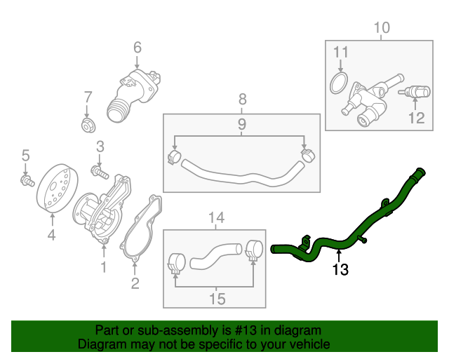 2019-2021 Hyundai Water Inlet Pipe 25460-2E006 | OEM Parts Online