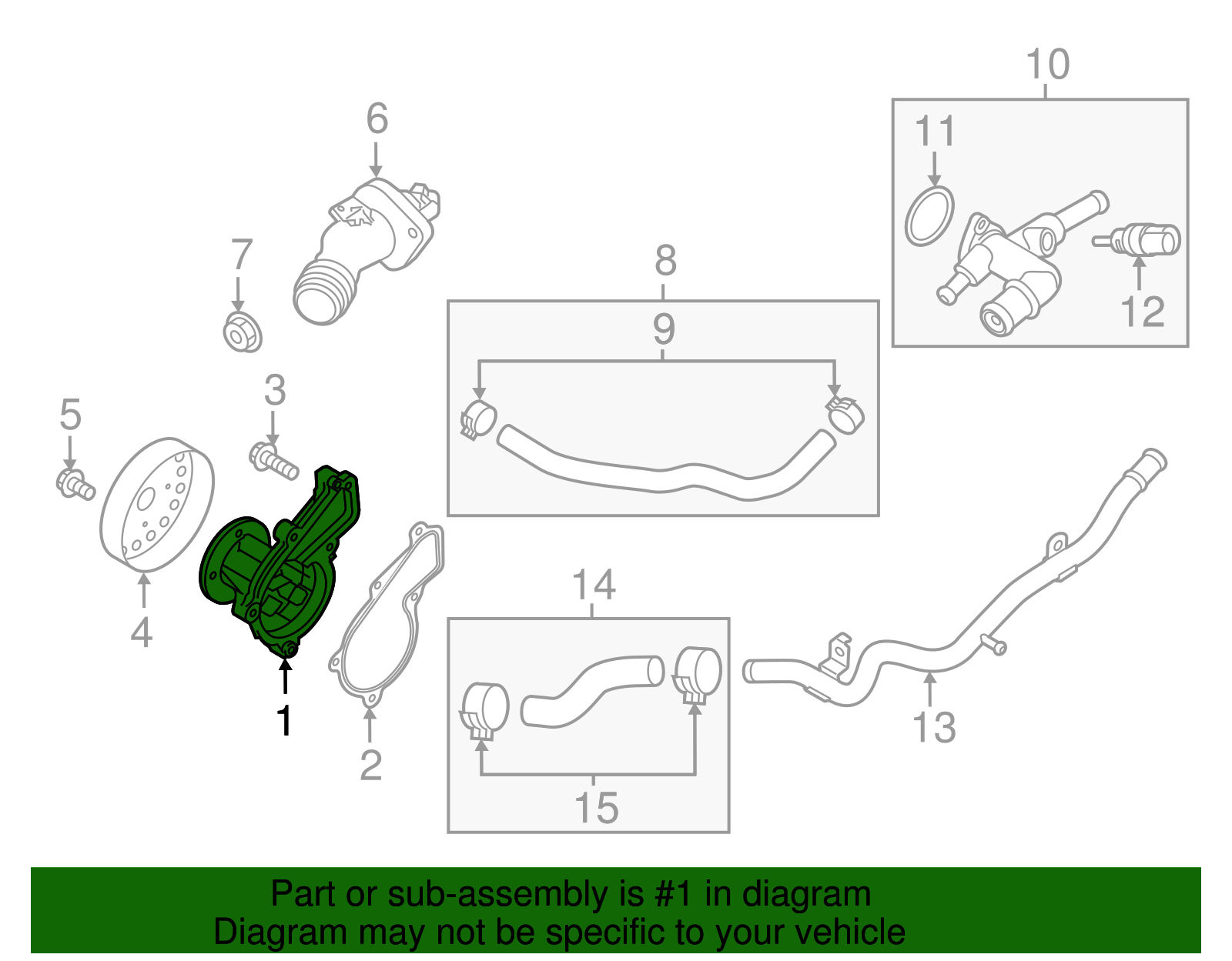 2016-2021 Hyundai Water Pump 25100-2E020 | OEM Parts Online