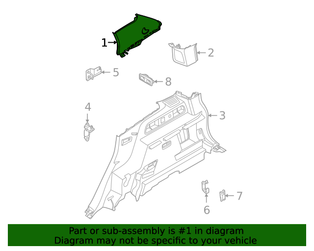 2021 Ford Bronco Sport Trough m1pz7845115a | TascaParts.com