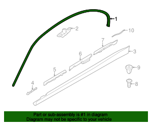 2012-2018 BMW Finisher, side frame right 51-35-7-263-232 ...
