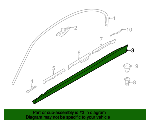 51-77-7-312-752 - Rocker Molding 2012-2019 BMW | BMW OEM Parts