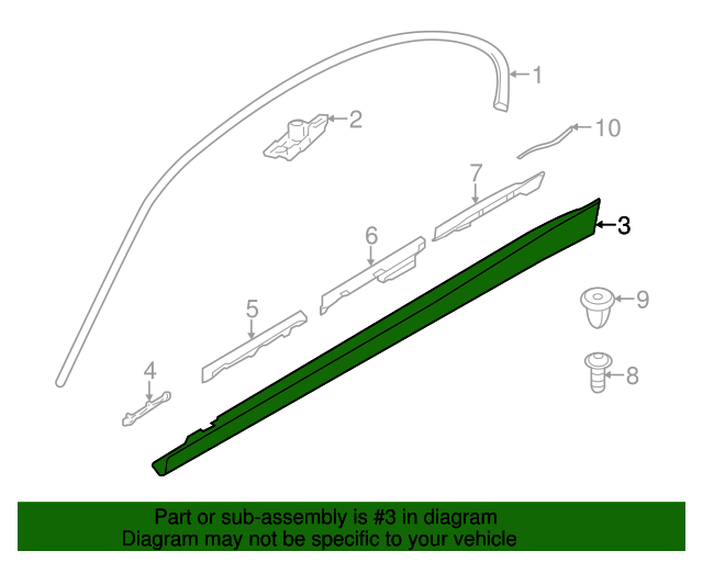 51-77-8-056-580 - Rocker Panel Guard 2013-2019 BMW | AutoNationParts.com