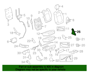 2010-2016 GM Light Cashmere Rear Passenger Side Seat Recliner Inner ...