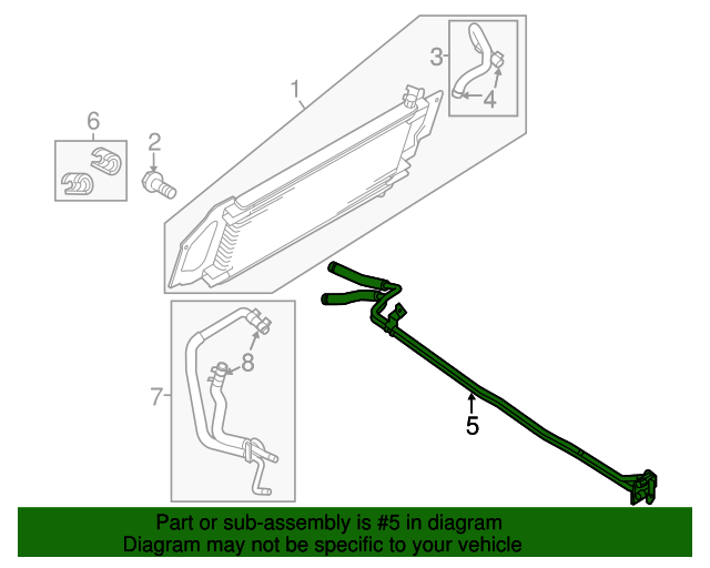 2011-2016 Ford Cooler Line BC3Z-7R081-A | FordPartsOnSale.com