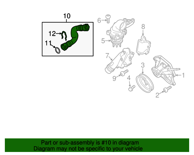 4G0-121-049-Q - Radiator Coolant Hose 2012-2018 Audi | AutoNationParts.com