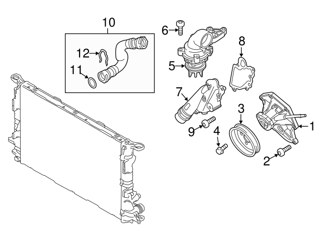 2009-2017 Audi Engine Coolant Thermostat Kit 06E-121-111-AL | Audi USA ...