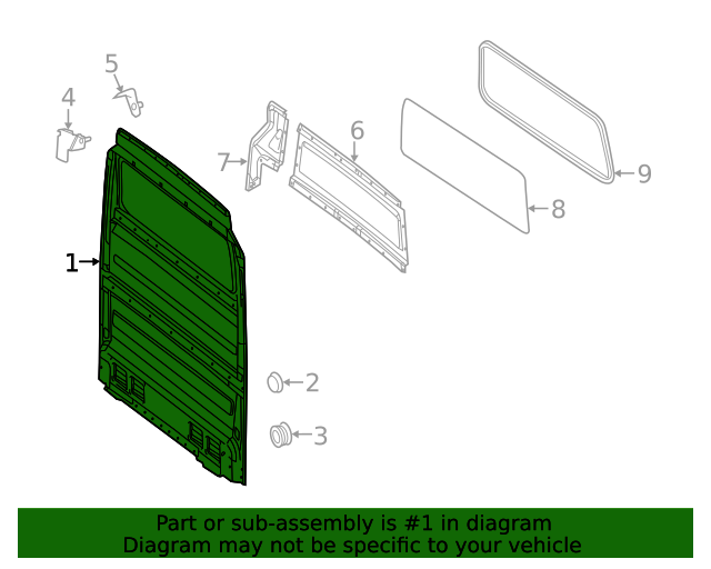 9107102400 - Partition Panel 2019-2024 Mercedes-Benz | Mercedes-Benz ...