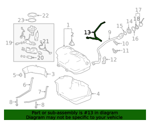 77226-06180 - Fuel Tank Vent Hose 2020-2024 Lexus ES300h ...