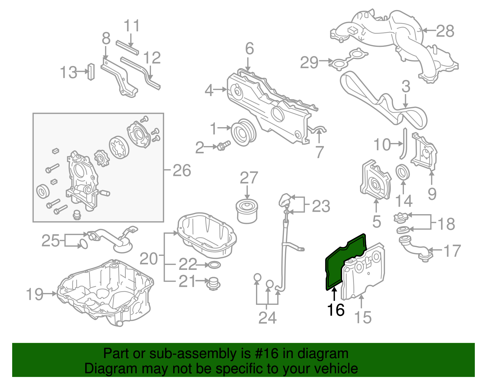 2006-2012 Subaru Valve Cover Gasket 13294AA070 | OEM Parts Online