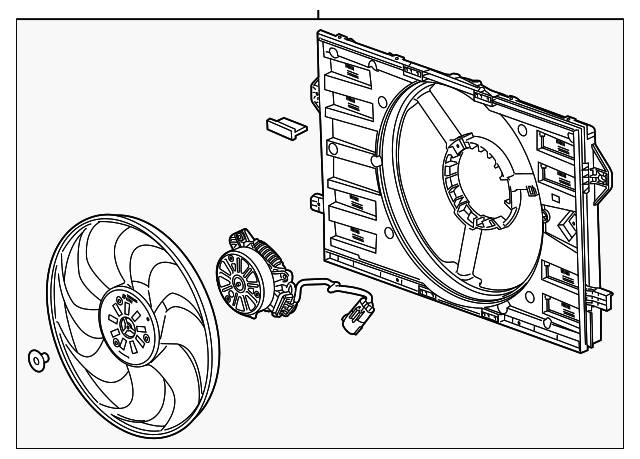 2017-2020 Buick Envision Engine Coolant Auxiliary Fan Shroud 84190683 ...