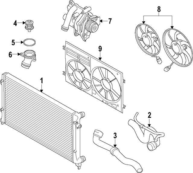 2009-2017 Audi Engine Coolant Thermostat Gasket 06J-121-119-B | Audi ...