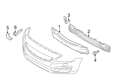 Bumper & Components - Front for 2017 Volvo V60 | Volvo OEM Parts Direct