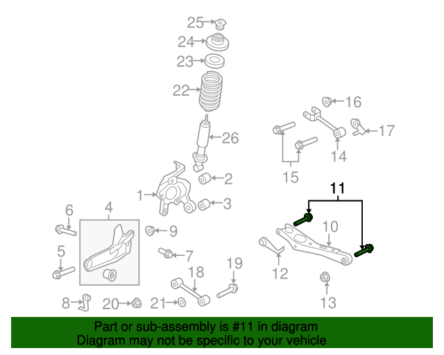 Genuine OEM Ford Part - Upper Control Arm Bolt W714294-S439 | Genuine ...