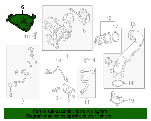 04E-253-041-F - Turbocharger Mount Heat Shield 2016-2018 Volkswagen Jetta | Bam Wholesale Parts