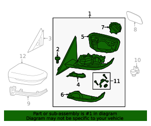 51-16-8-498-231 - Mirror Assembly - 2019-2023 BMW | BMW Parts Exchange