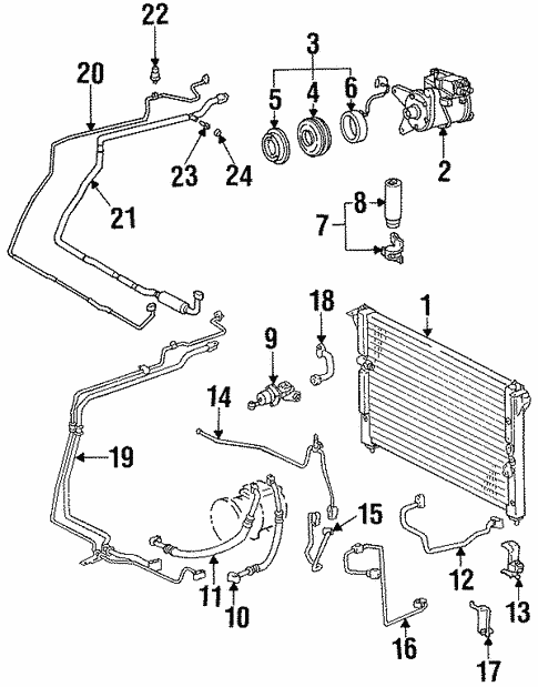 Condenser, Compressor & Lines for 1999 Lexus SC300 | Lexus of Stevens ...