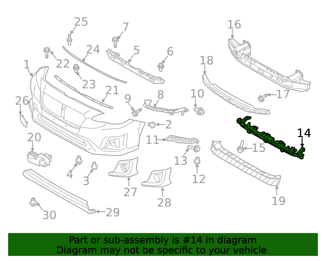 2018-2023 Subaru Crosstrek Lower Bracket 57707FL060 | Subaru OEM Parts ...