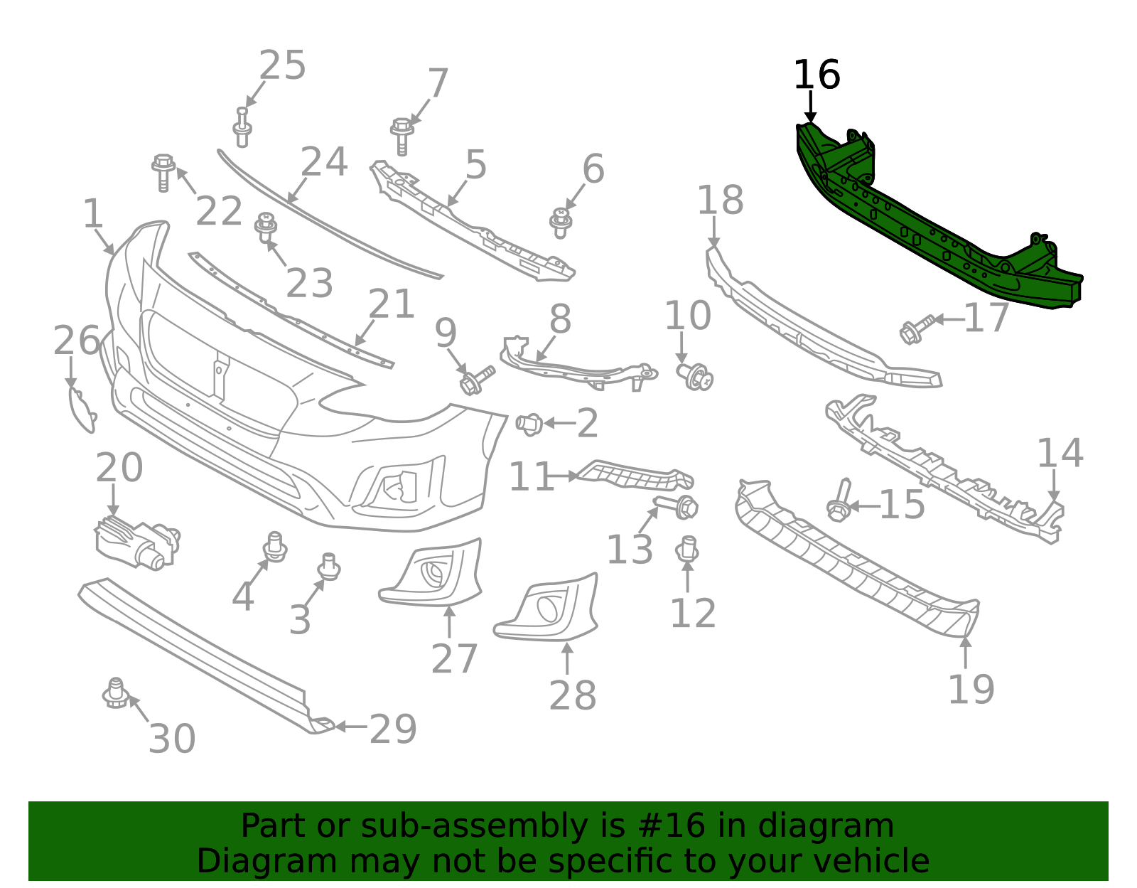 57711FL0209P - Impact Bar 2018-2023 Subaru Crosstrek | Bam Wholesale Parts
