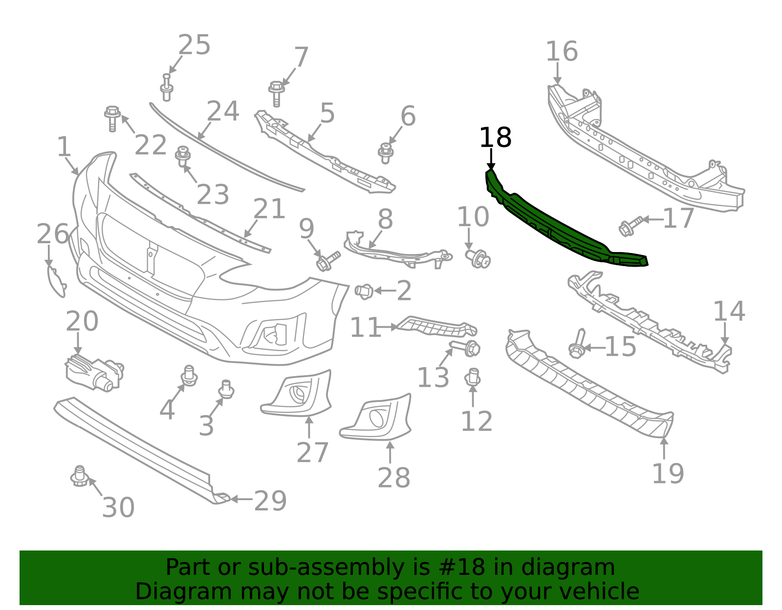 2021-2023 Subaru Crosstrek Upper Absorber 57705FL280 | Subaru Parts Store