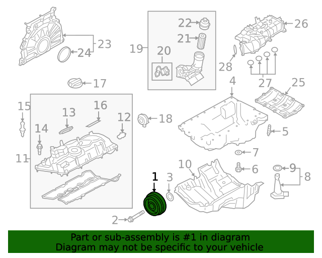 11238679073 - 2019-2024 BMW Vibration Damper (11-23-8-679-073) | BMW of ...