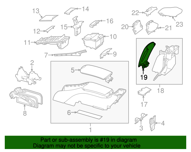 222-680-16-03-1B55 - Upper Console Cover 2014-2017 Mercedes-Benz ...
