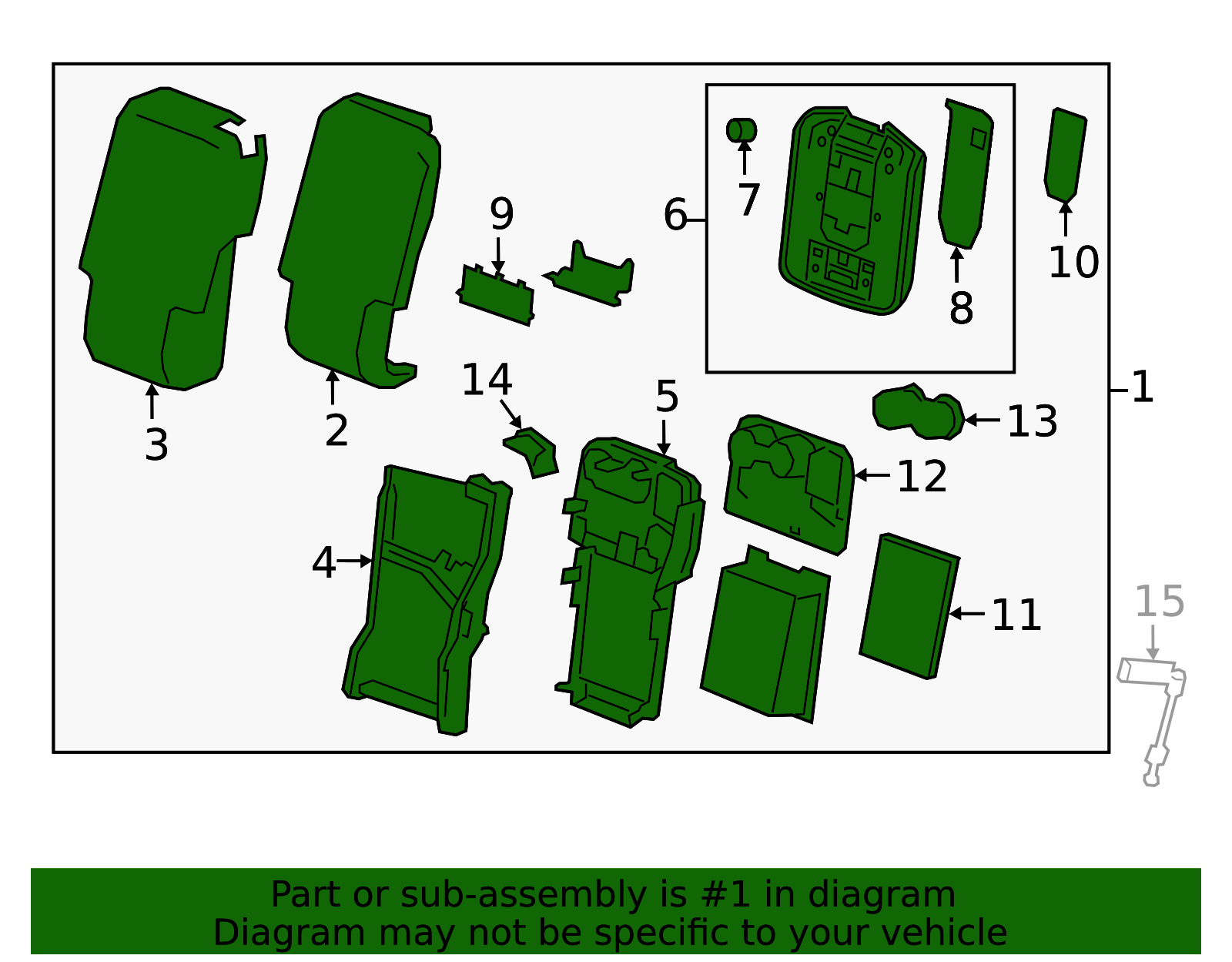 2020-2025 GM Armrest Assembly 85007571 GM | GMPartsDirect.com