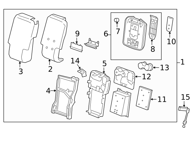 2020-2022 GM Seat Armrest Base 84874203 | GMPartsDirect.com