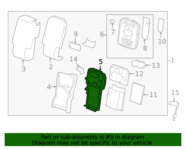 2020-2022 GM Seat Armrest Base 84874203 | GMPartsDirect.com