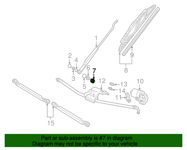 1993-2003 Volkswagen EuroVan Wiper Arm Grommet N-904-655-01 | VW Direct ...