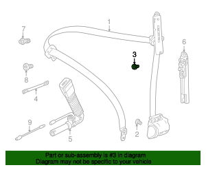 Genuine BMW 07-14-9-148-310 | Seat Belt Lap And Shoulder Belt Bolt ...