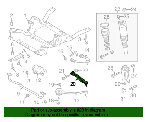 Genuine OEM Rear Lower Control Arm Part# LR078476 Fits 2013-2018 Land ...