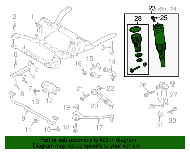Genuine OEM Air Spring Part# LR102252 Fits 2018-2021 Land Rover Range ...